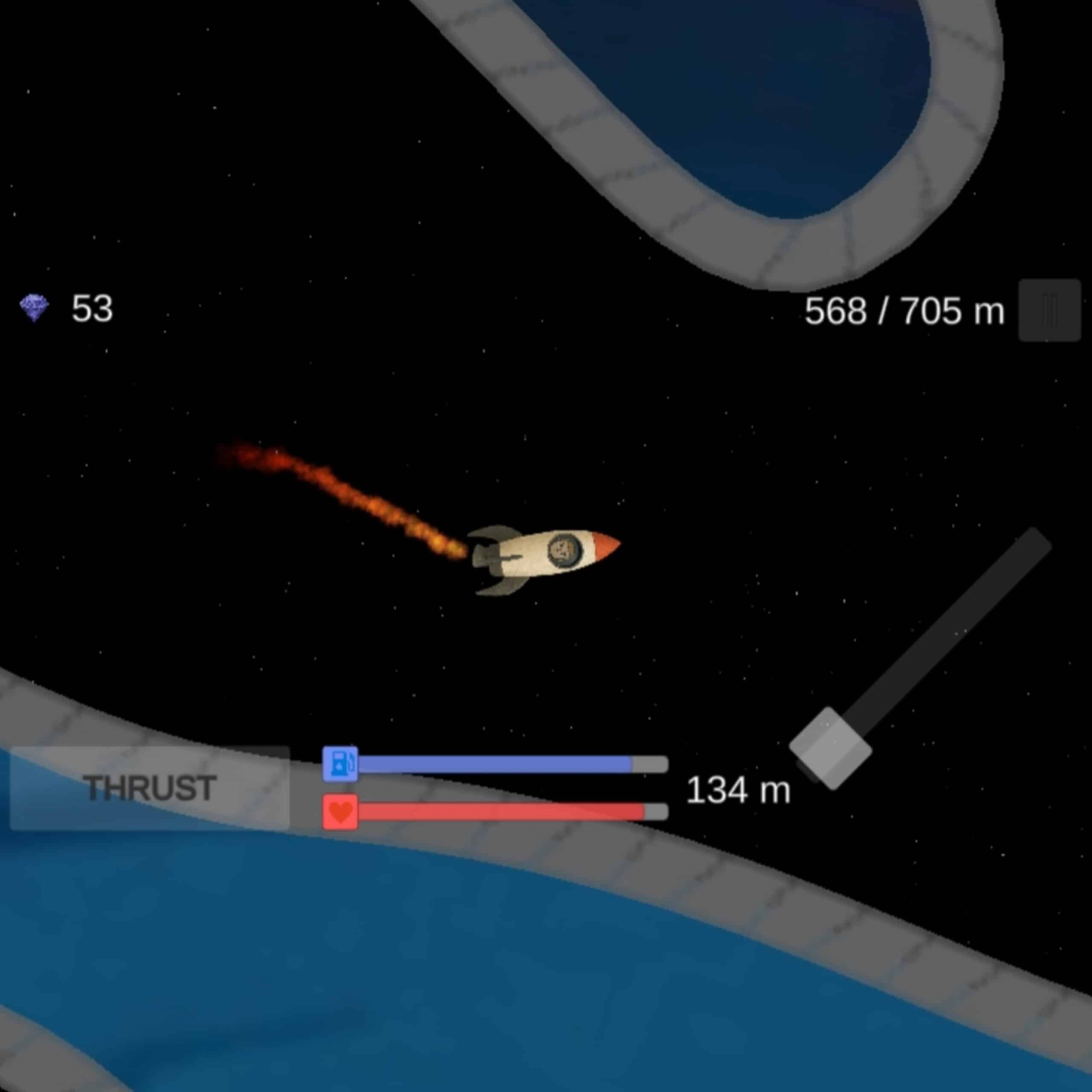 Rocket Game Mobile — Gravity Breakout (2D Tunnel Game)